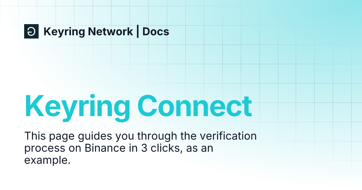 Keyring Connect | Keyring Network | Docs