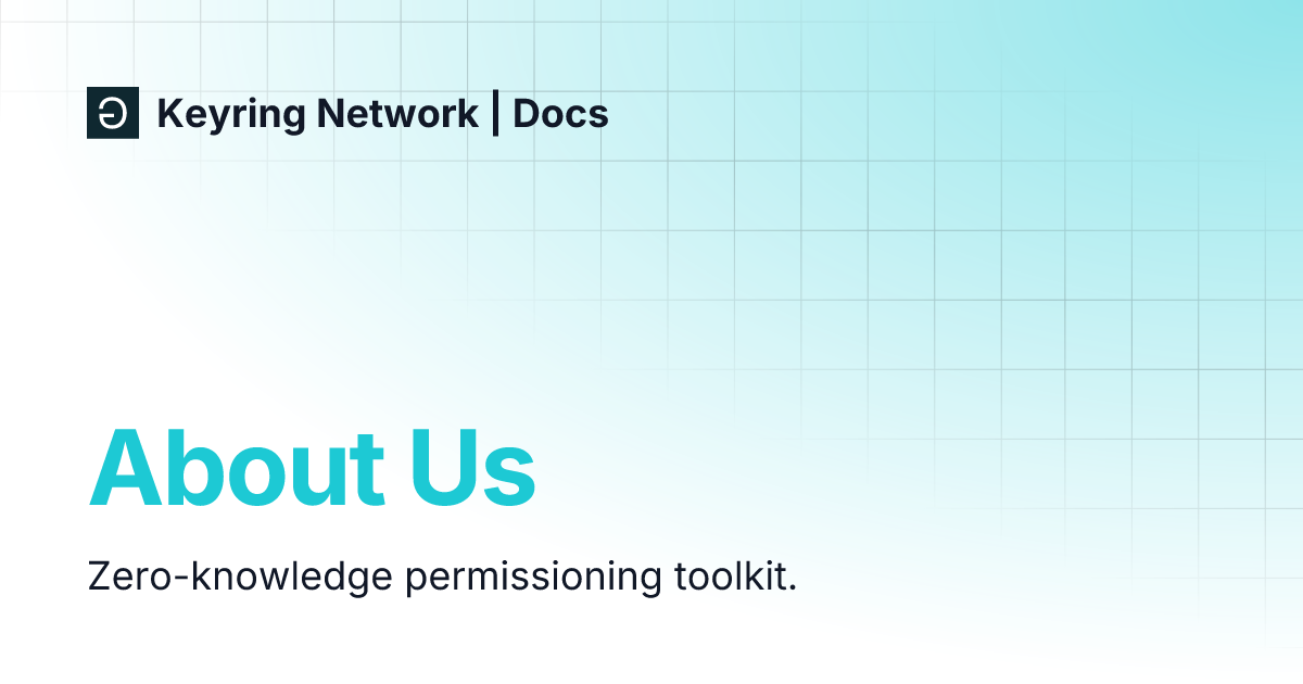 About Us | Keyring Network | Docs